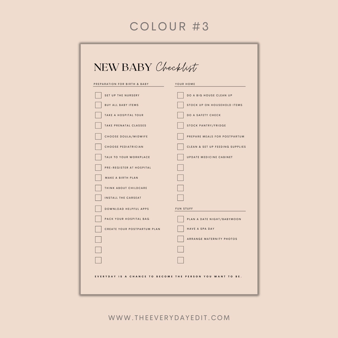 New Baby Checklist Printable, Baby Planner Printable, Newborn Checklist ...
