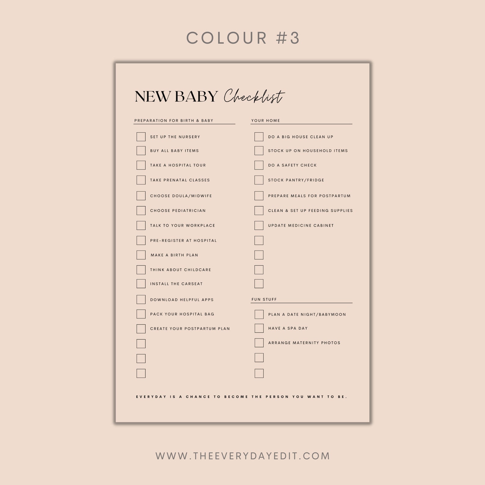 New Baby Checklist Printable, Baby Planner Printable, Newborn Checklist ...