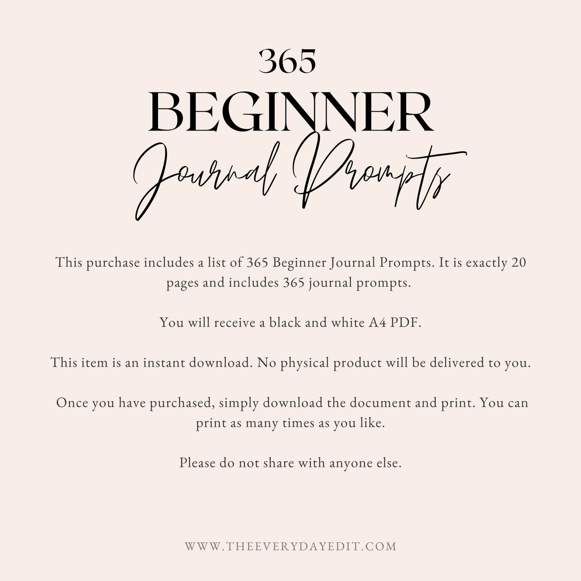 365 Journaling Prompts for Beginners Beginner Journal - Etsy Australia