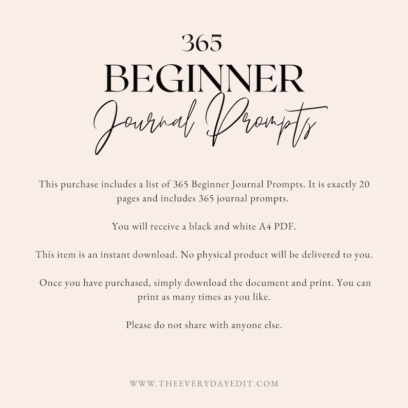 365 Journaling Prompts for Beginners, Beginner Journal Prompts, Self ...