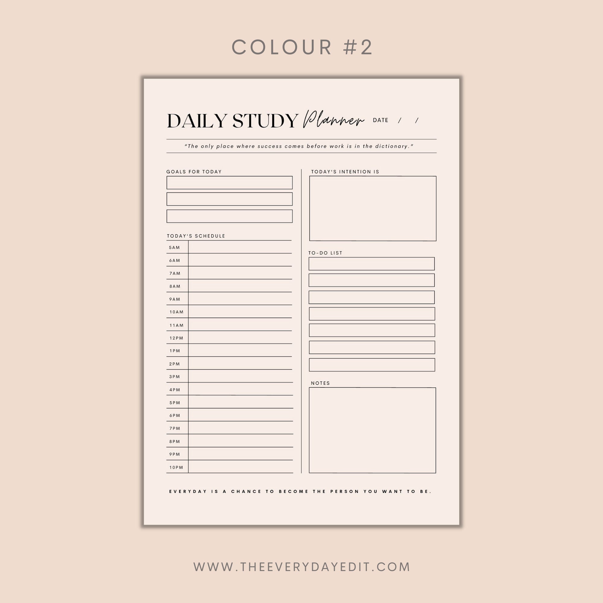 Daily Study Planner Printable, Student Planner, School Planner ...