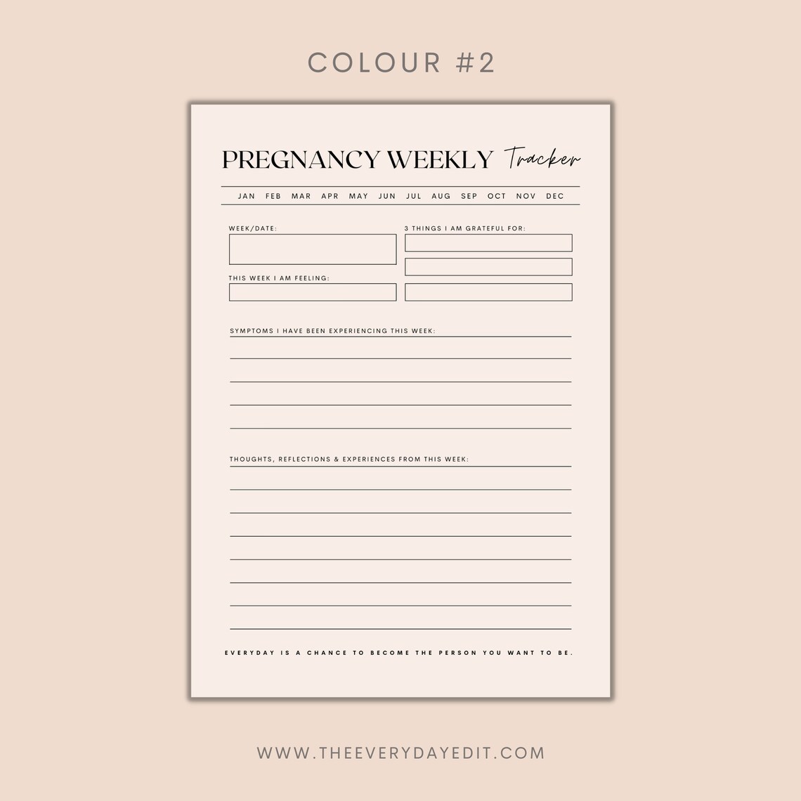 Pregnancy Weekly Tracker Printable, Pregnancy Tracker, Pregnancy ...