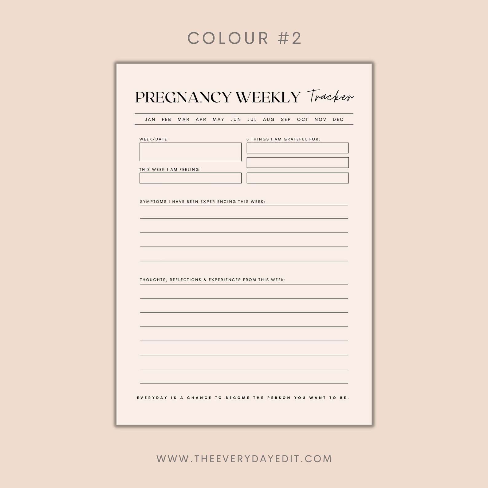 Pregnancy Weekly Tracker Printable, Pregnancy Tracker, Pregnancy ...