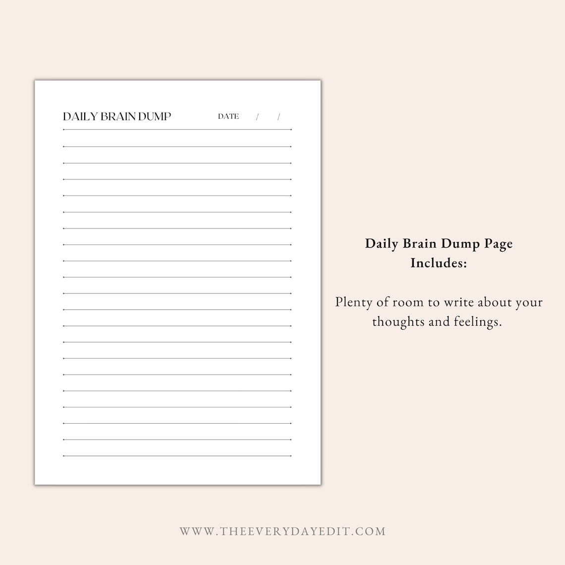 Daily Journaling Pages Printable Download Daily Journal - Etsy Australia