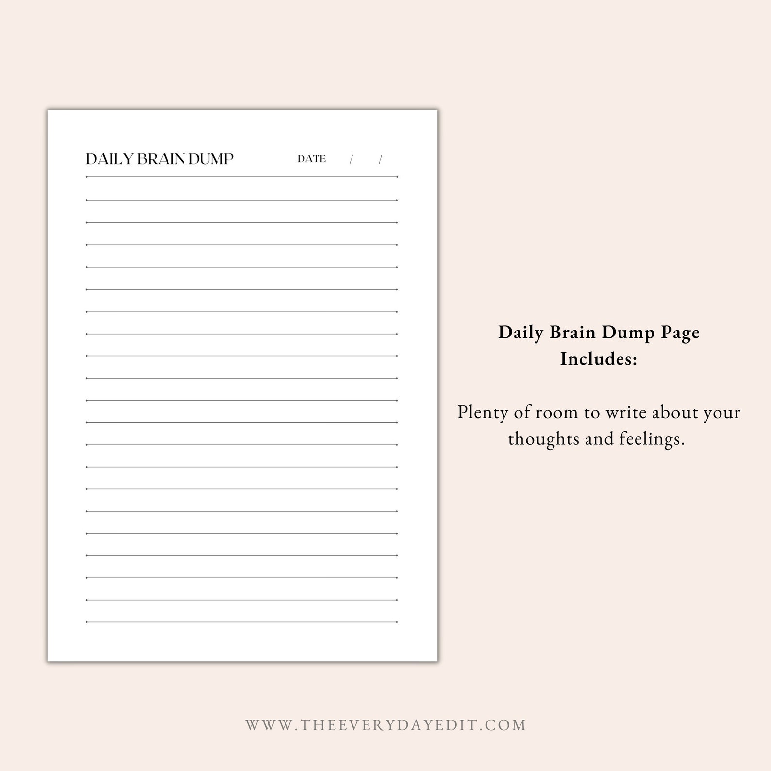 Daily Journaling Pages Printable Download Daily Journal - Etsy Australia