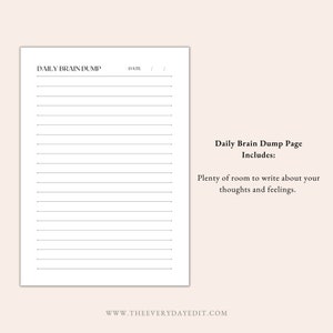 Daily Journaling Pages Printable Download, Daily Journal Prompts, Brain ...