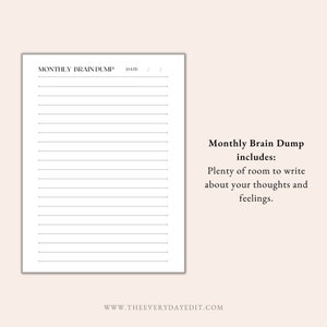 Monthly Journaling Pages Printable Download, Monthly Journal Prompts ...