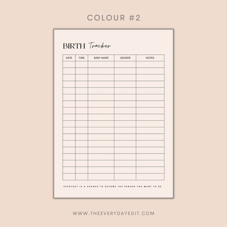 Birth Doula Birth Tracker Printable Birth Doula Printable - Etsy