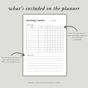 Morning Routine Tracker Printable, Routine Planner, Morning Planner ...