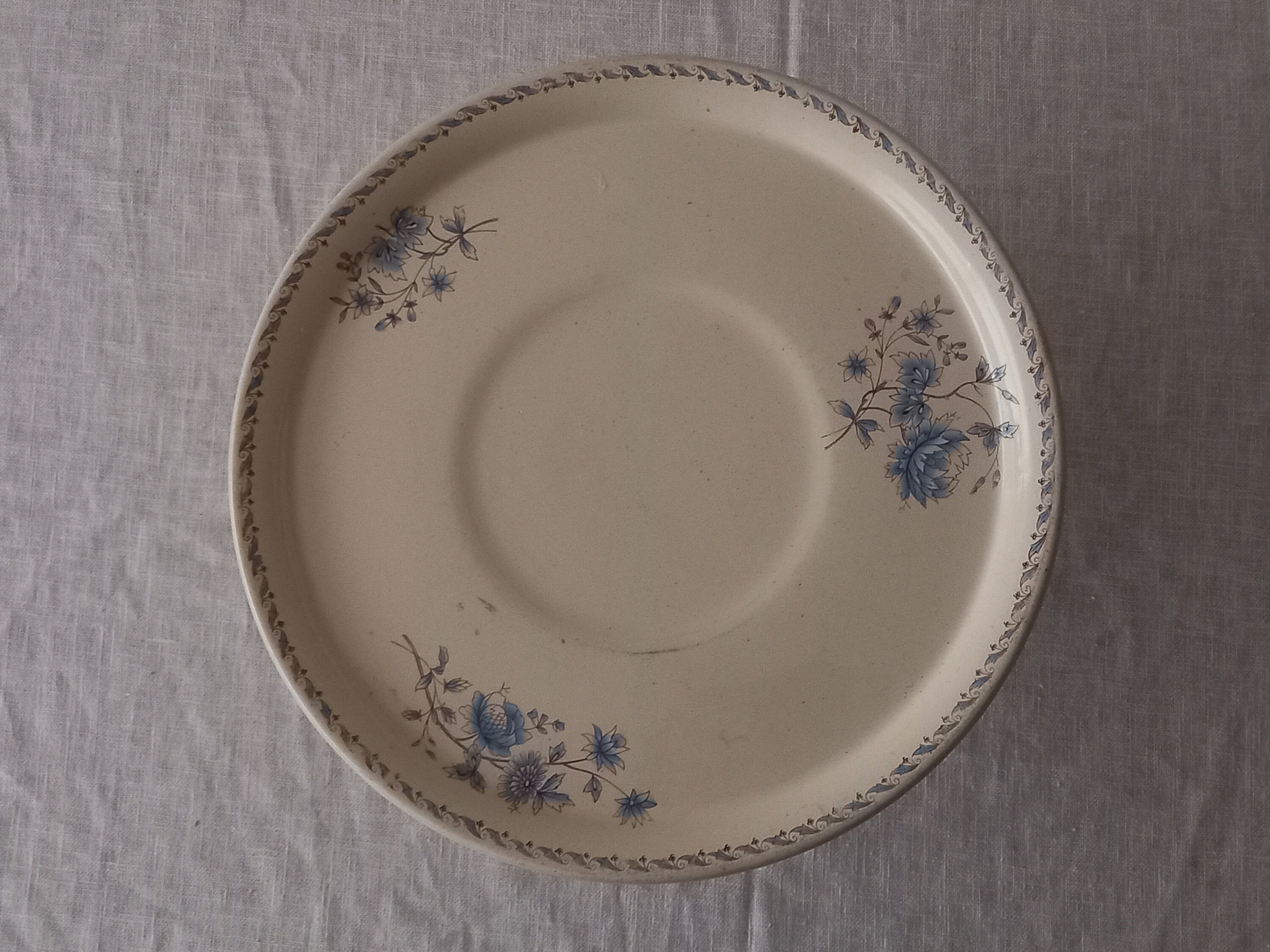 19th Antique White Dutch Ironstone Cake Stand by Petrus Regout ...