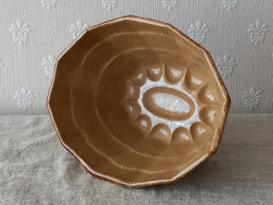Antique Pudding Mold. Brown Color Pudding Mold, Antique Mold - Etsy
