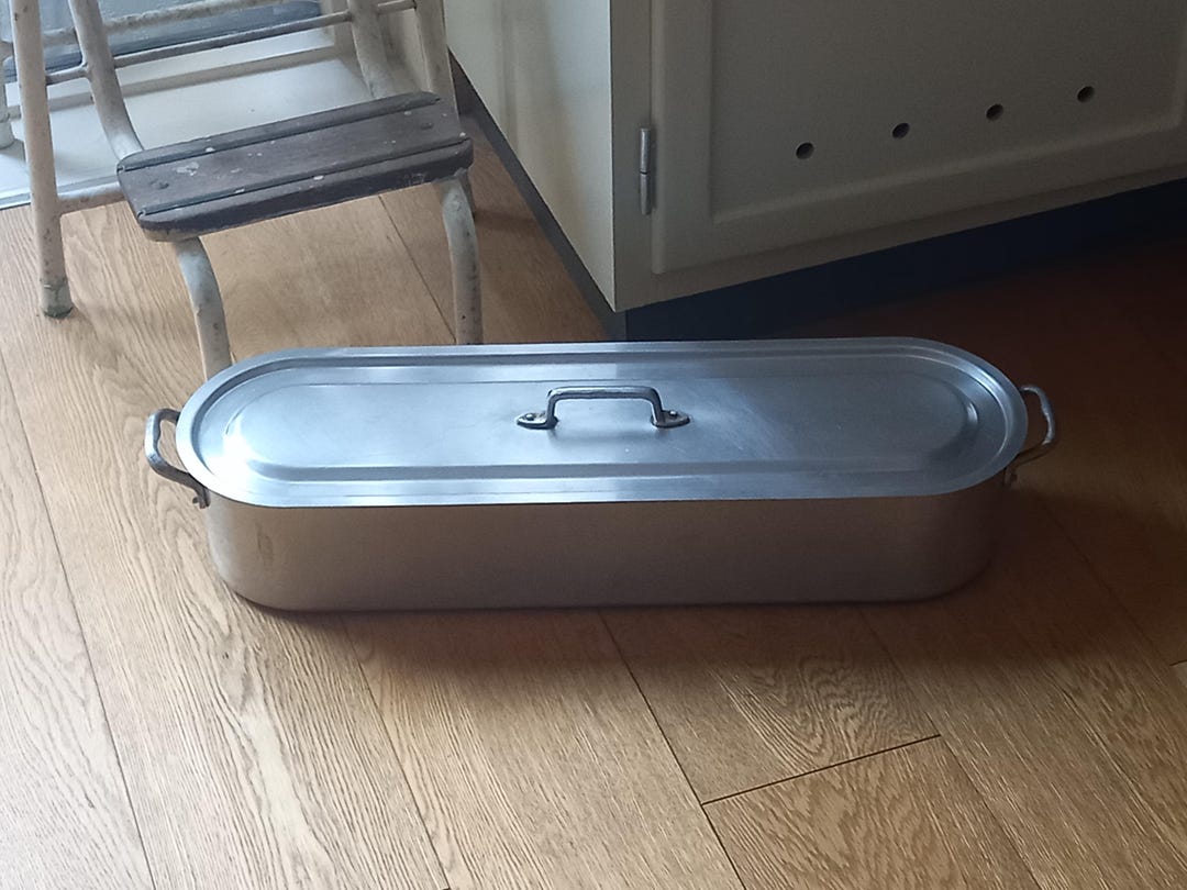Large Vintage French Aluminium Fish Kettle/vintage Aluminium Fish Pan ...