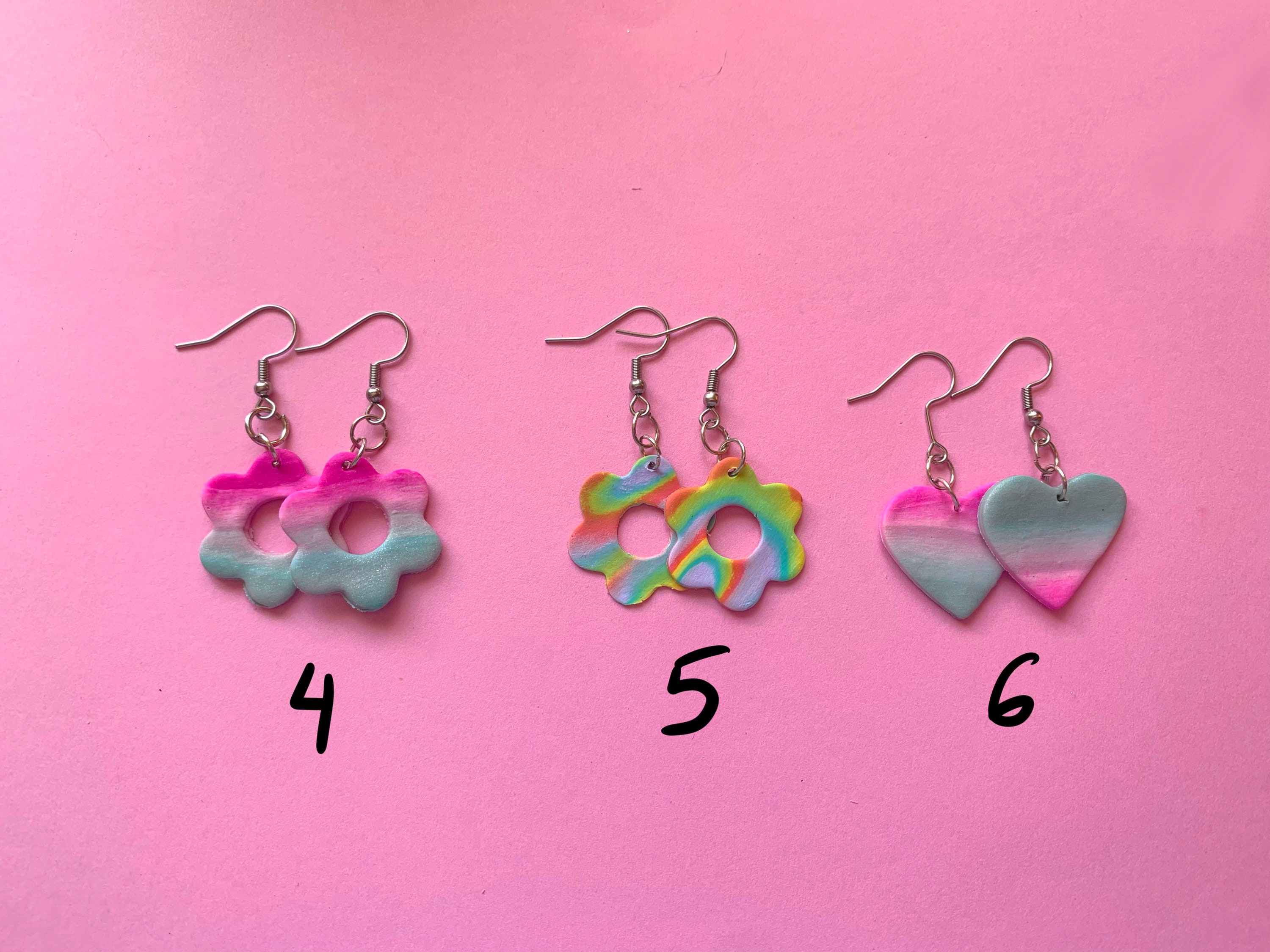 LGBTQ Pride Earrings Polymer Clay Rainbow and Pastel Pride - Etsy
