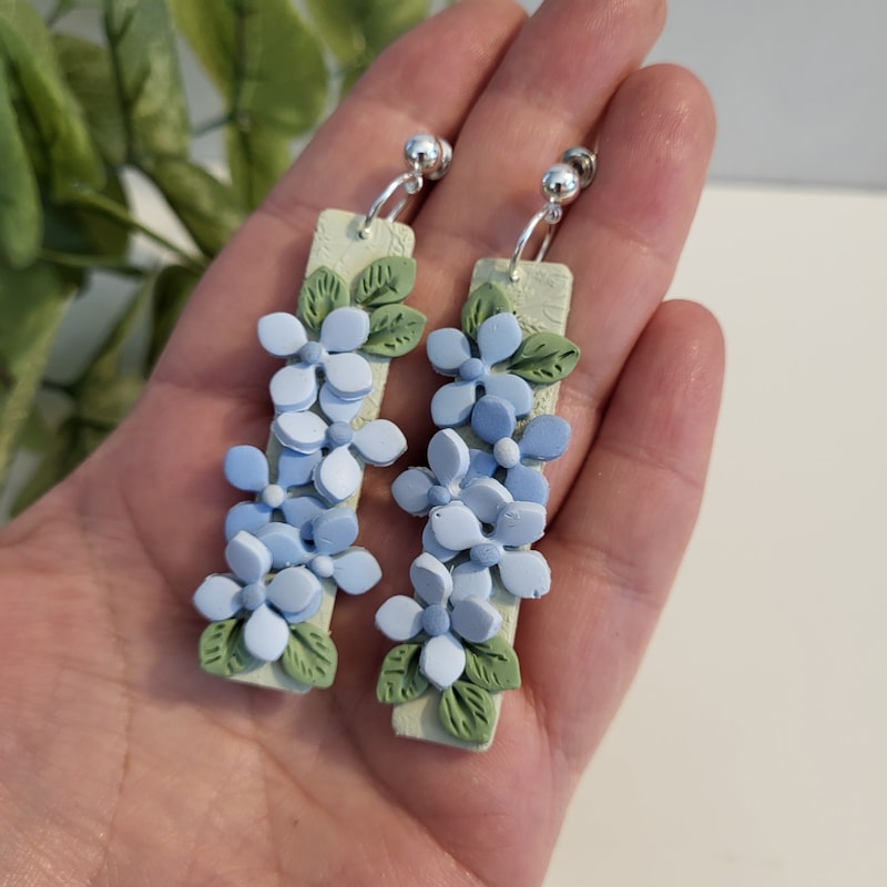 Hydrangea Earrings - Etsy