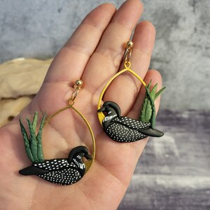 Polymer Clay Loon Earrings, Canadian Wildlife Bird Jewelry - Etsy