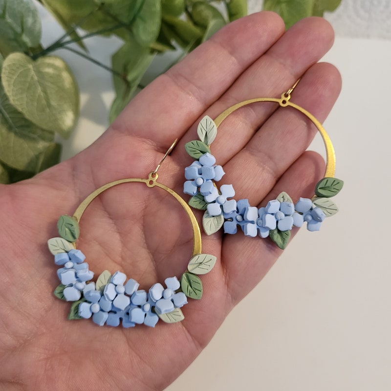 Hydrangea Earrings - Etsy