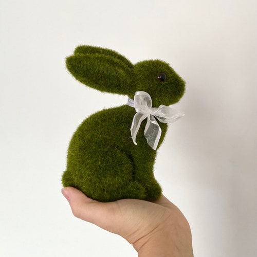 Black Floral Fabric Bunny Decor / Black and White Floral Bunny | Etsy