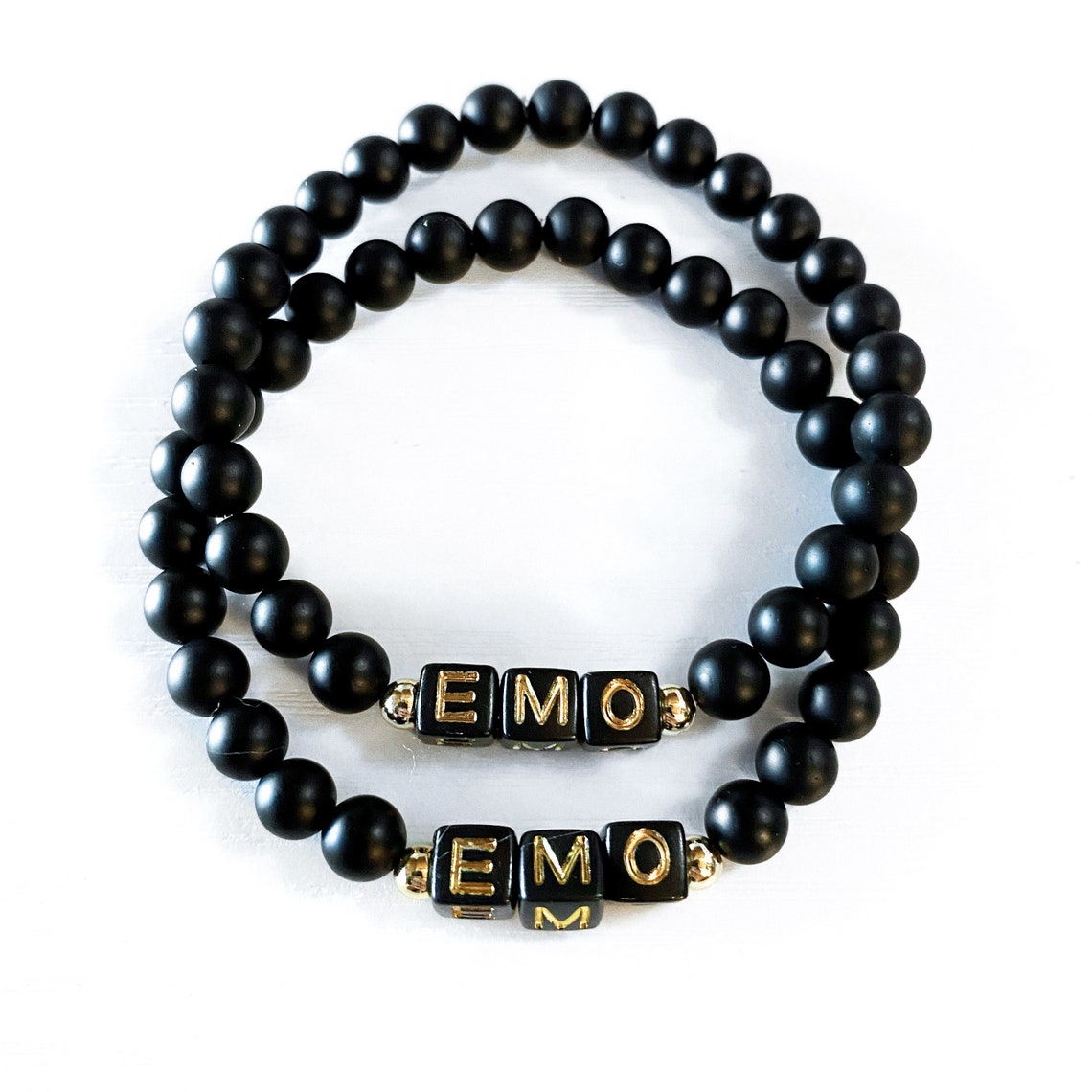 Emo bracelet/ emo scene jewelry/ emo accessories/stretchy word | Etsy
