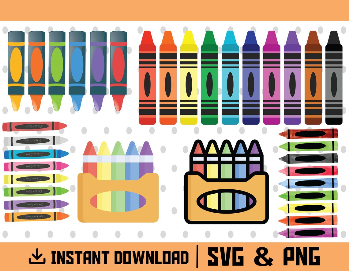Crayon Split Monogram Svg, Teacher Svg, Crayon Svg Crayon Set Svg Cut ...