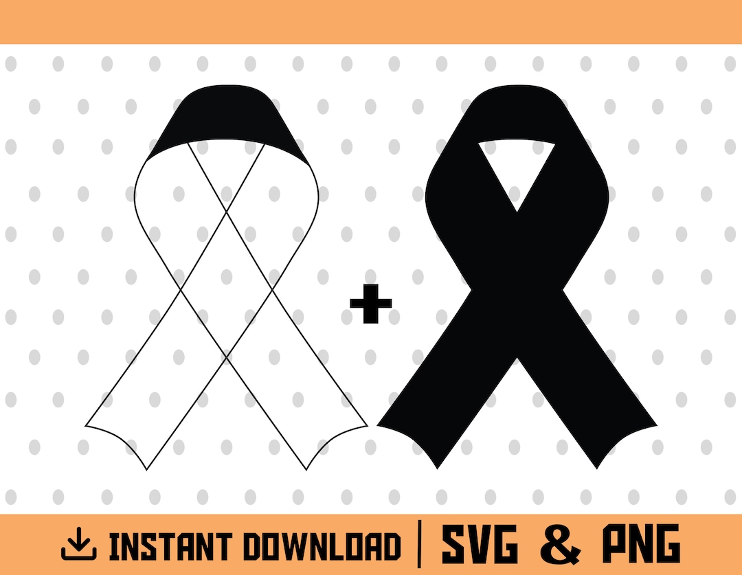 Cancer Ribbon SVG - Ribbon Outline SVG - Awareness Ribbon SVG - Digital ...