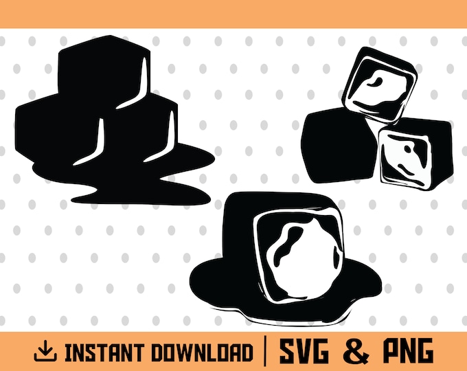 Ice Cubes Svg / Ice Cube Svg / Melting Ice Cubes Svg / Ice Cubes ...