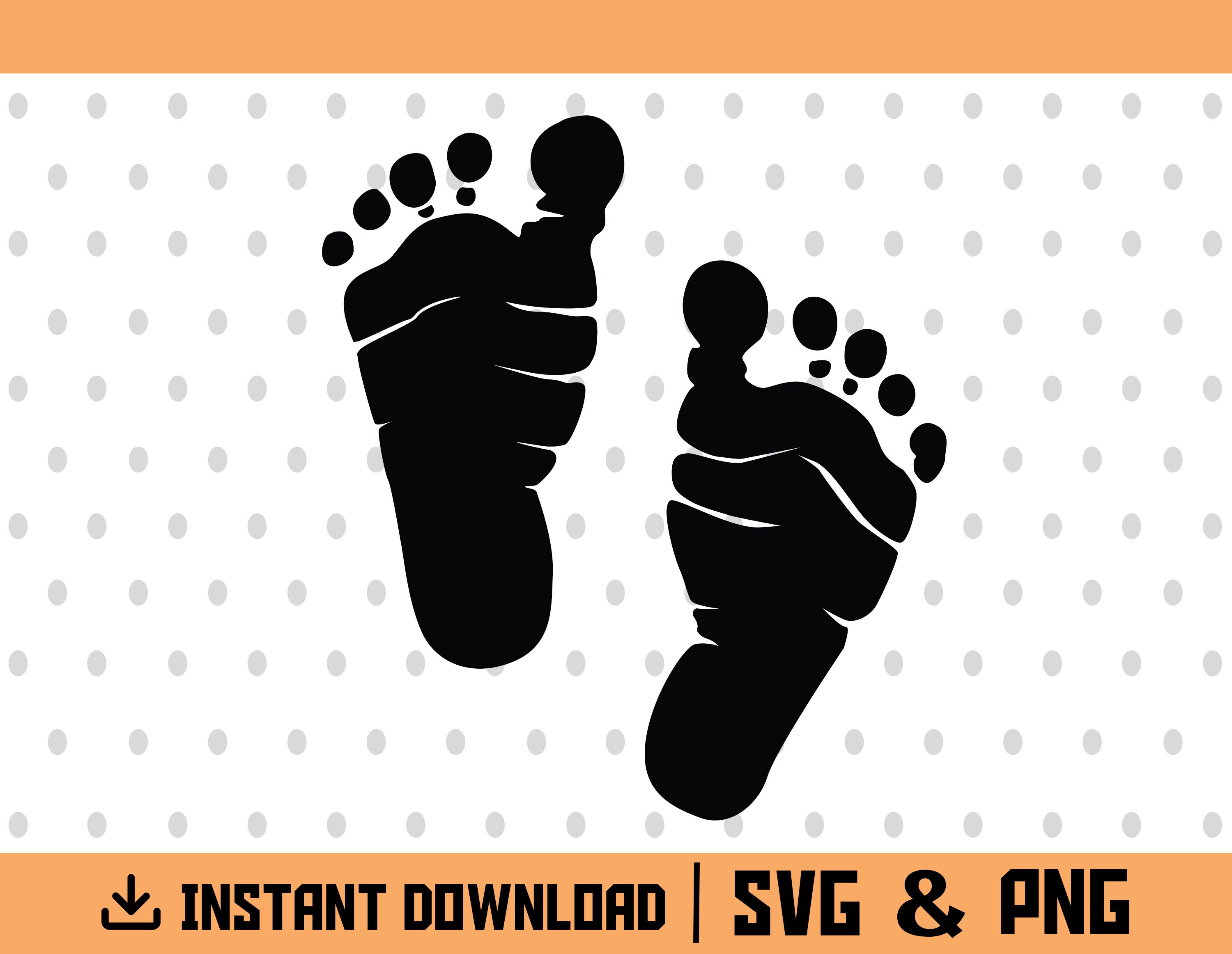 Baby Feet SVG, Png | Baby Shower Svg | Cut Files | Baby Footprints Svg ...