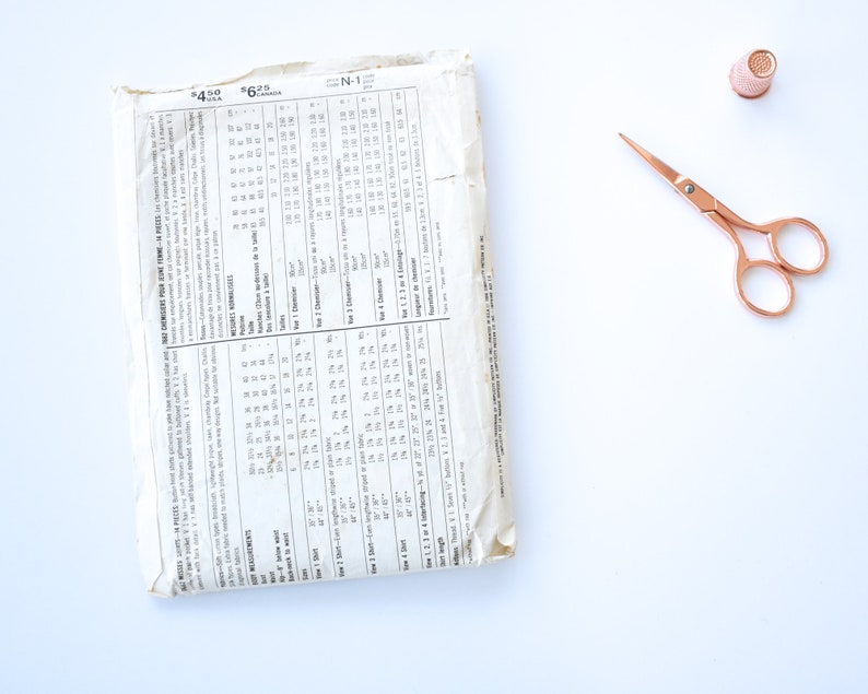 Simplicity 7662 Vintage 1980s Sewing Pattern Ladies Misses Womens Top ...