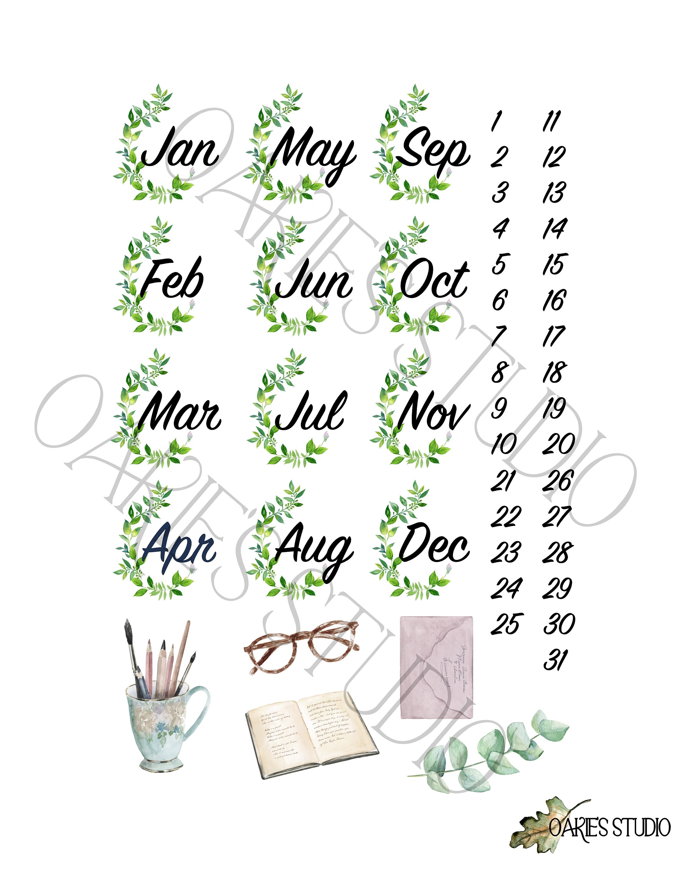 Pressed Flowers Love Letters Regency Happy Planner Weekly Journal Kit ...