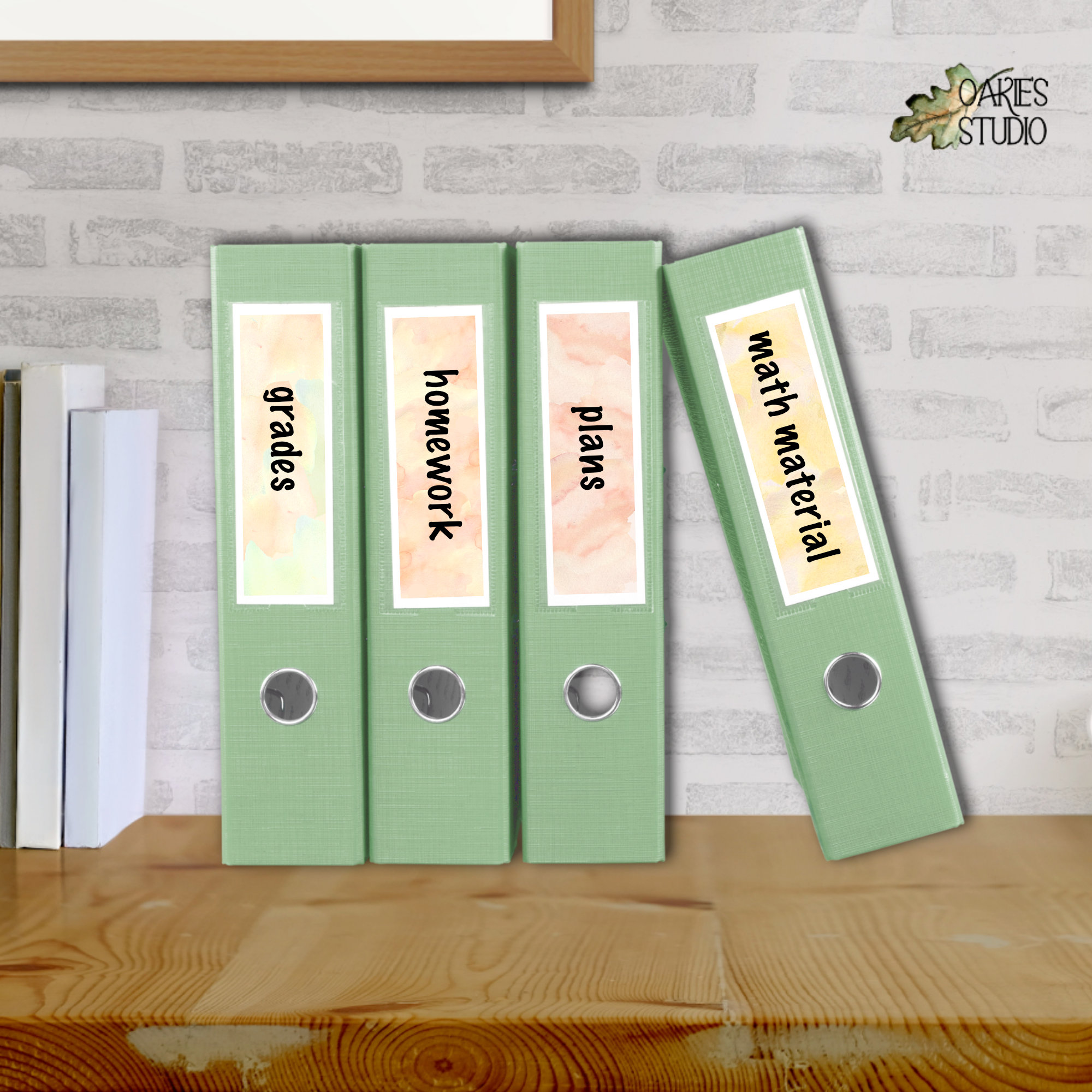 Visual Classroom Schedule and Watercolor Labels for Learning and ...
