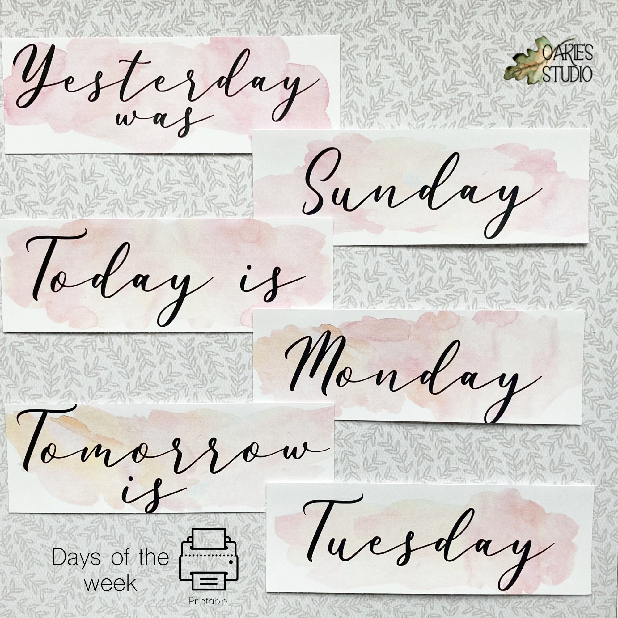 Classroom Calendar for Teachers and Students Printable Watercolor Peach ...