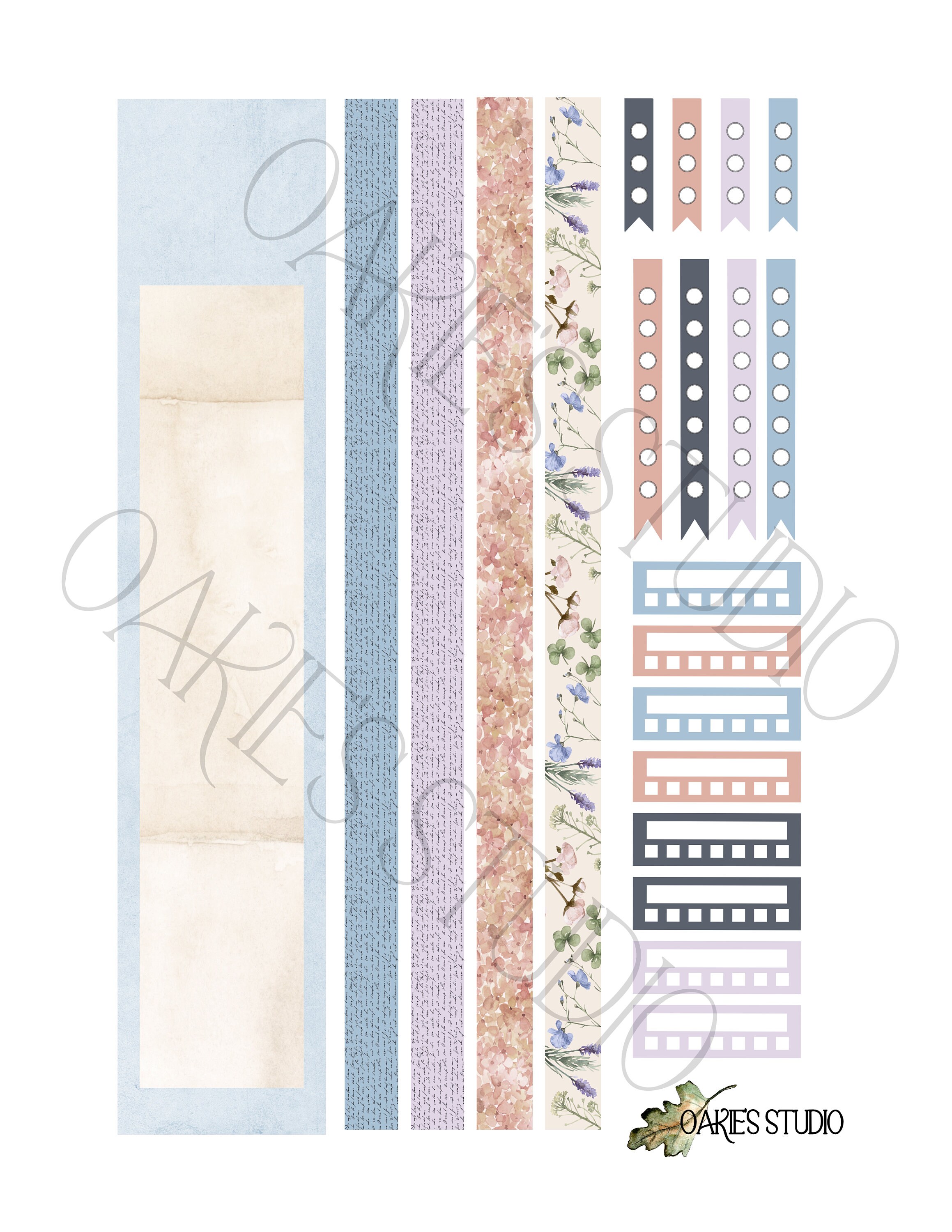 Pressed Flowers Love Letters Regency Happy Planner Weekly Journal Kit ...