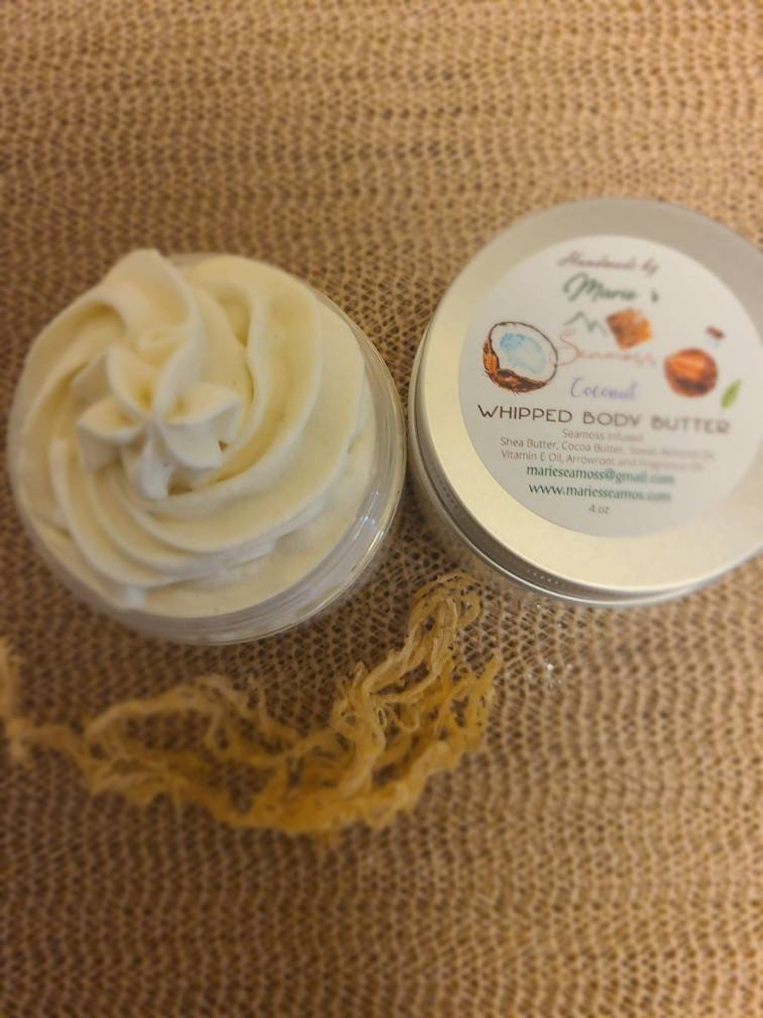 Coconut Body Butter/shea Sea Moss Body Butter/ Moisturizing Body Butter ...