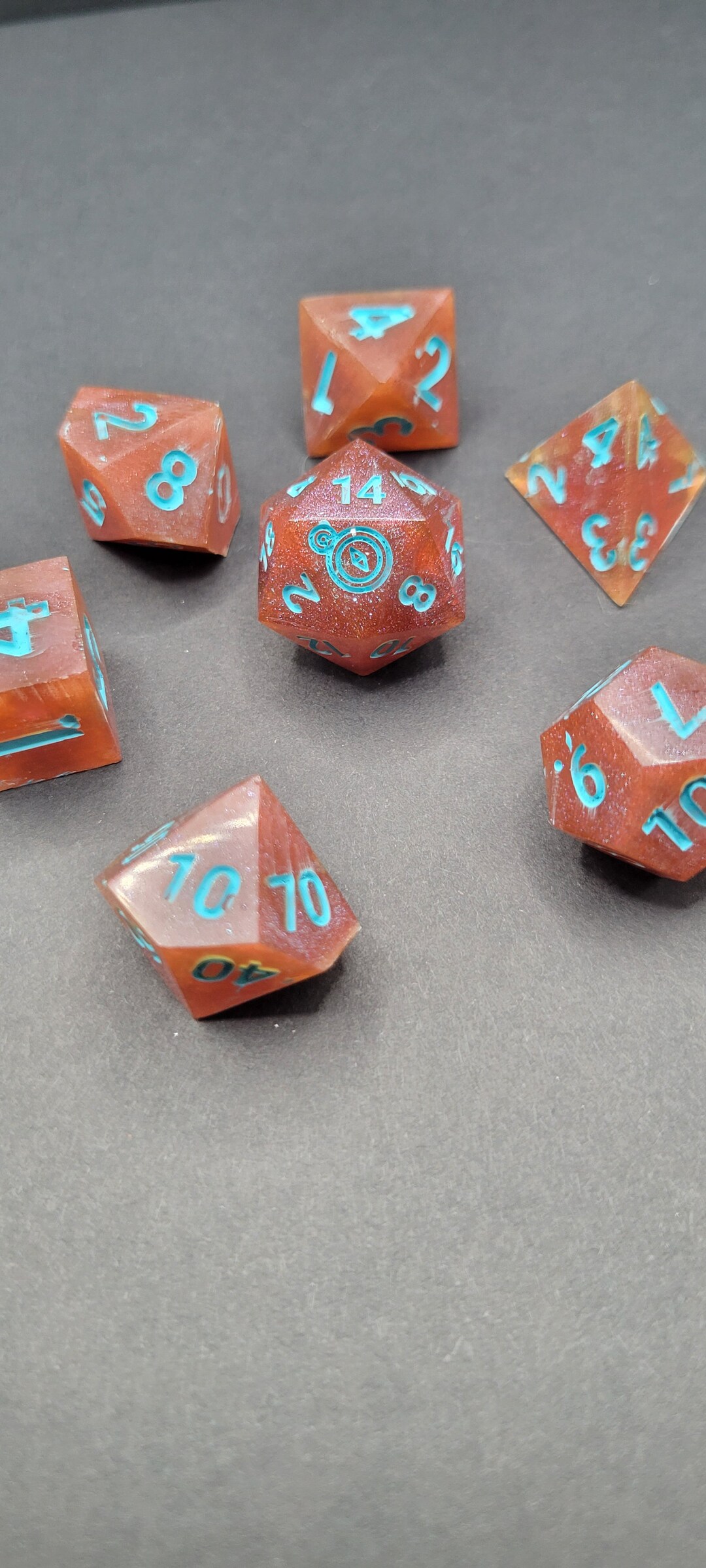 Handmade Dnd 7-piece Dice Set - Etsy