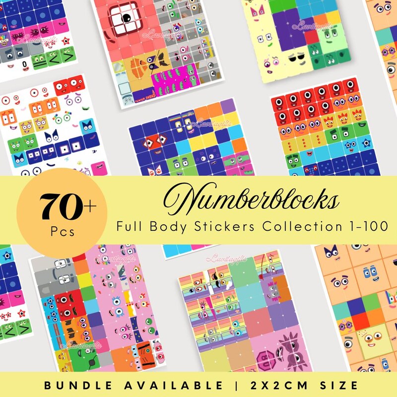 Numberblocks Stickers 1 100 - Etsy