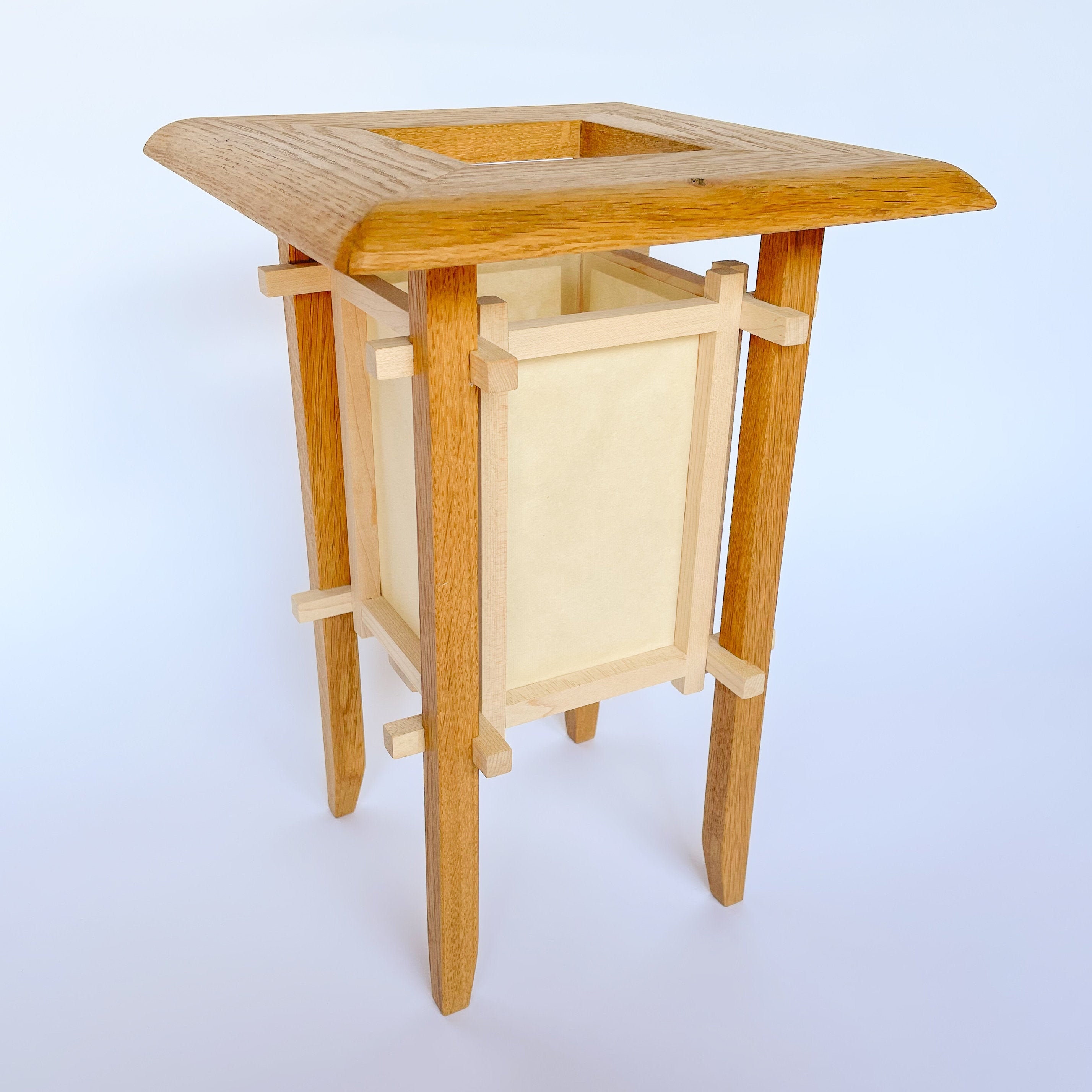 Custom Japanese Table Lantern, Wood Asago Lantern, Handmade Wooden ...