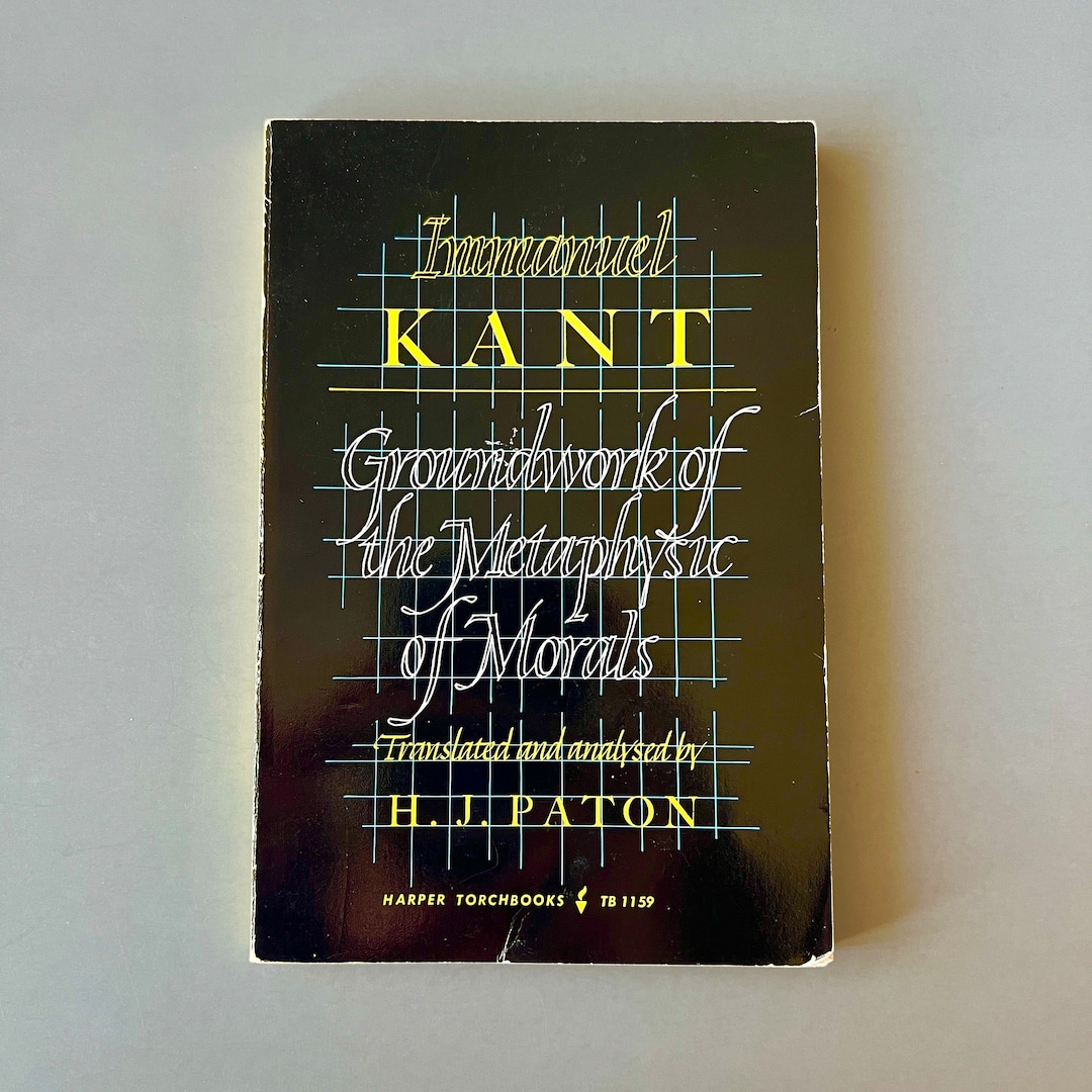 Immanuel Kant groundwork of the Metaphysics of Morals 1964 - Etsy