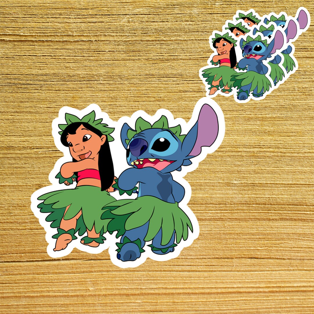 Lilo and Stitch Hula Dance Sticker Stitch Vinyl Sticker - Etsy