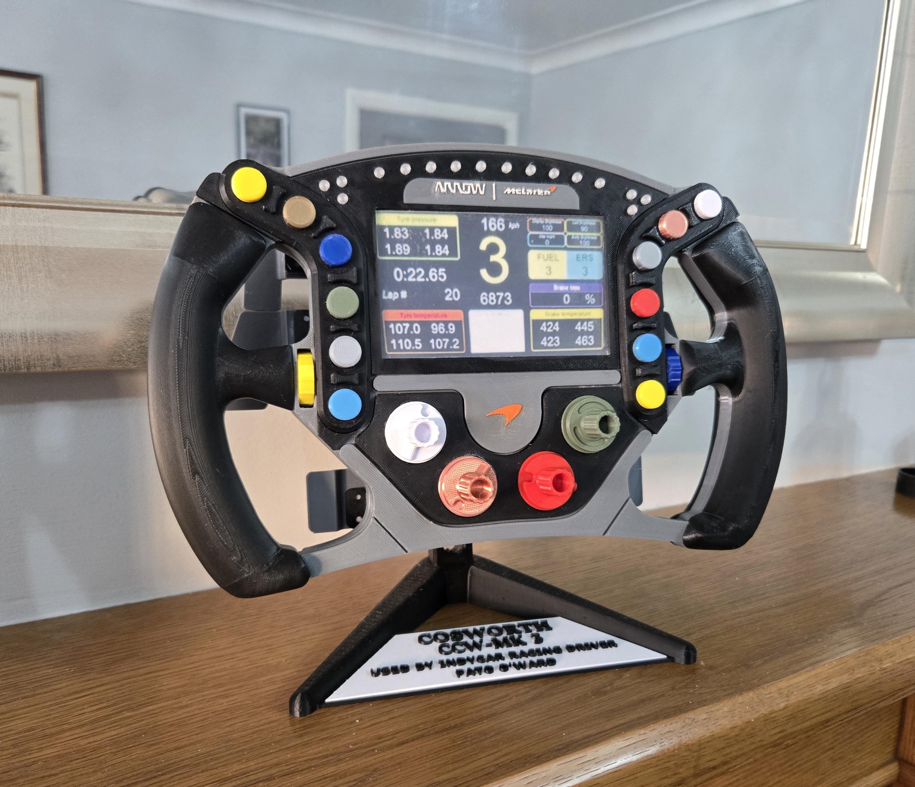 CCW MK3 Indycar Steering Wheel - Handmade & 3D Printed in PLA Plastic ...