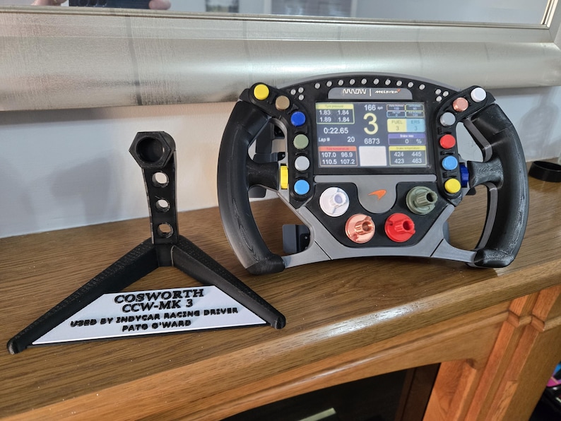 CCW MK3 Indycar Steering Wheel - Handmade & 3D Printed in PLA Plastic ...