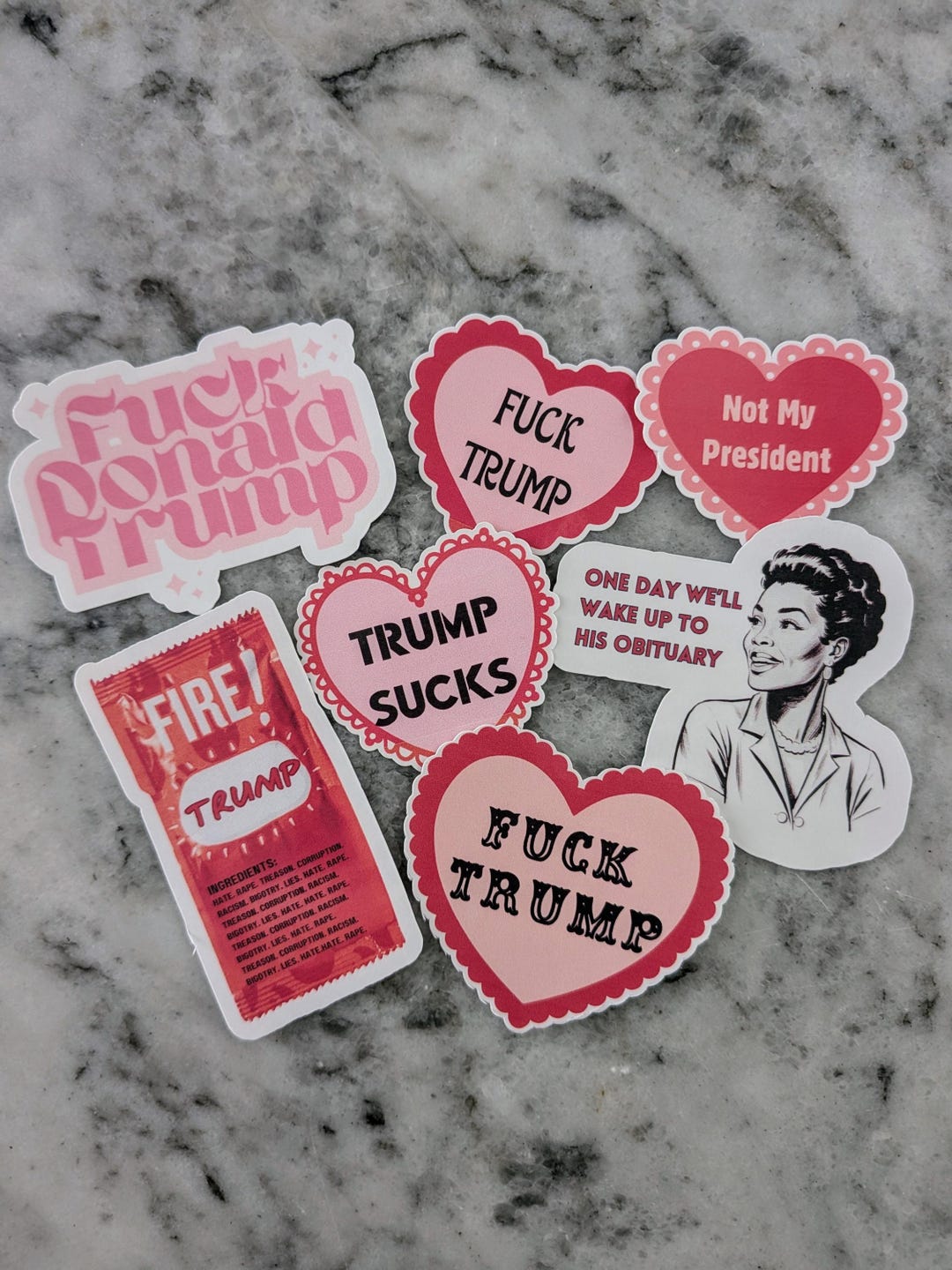 Anti-trump Sticker Pack – Set of 7 Funny Political Stickers | Bold ...