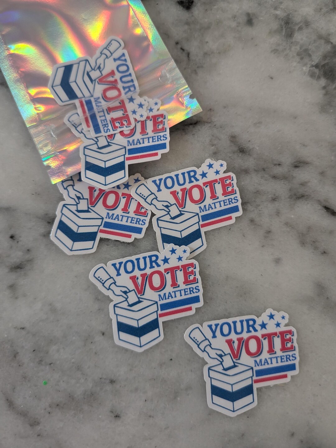 Your Vote Matters Sticker, Mini Political Sticker, Waterproof Vinyl ...