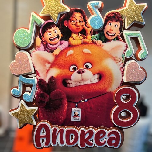 Turning Red Cake Topper. Turning Red Party Decorations. - Etsy