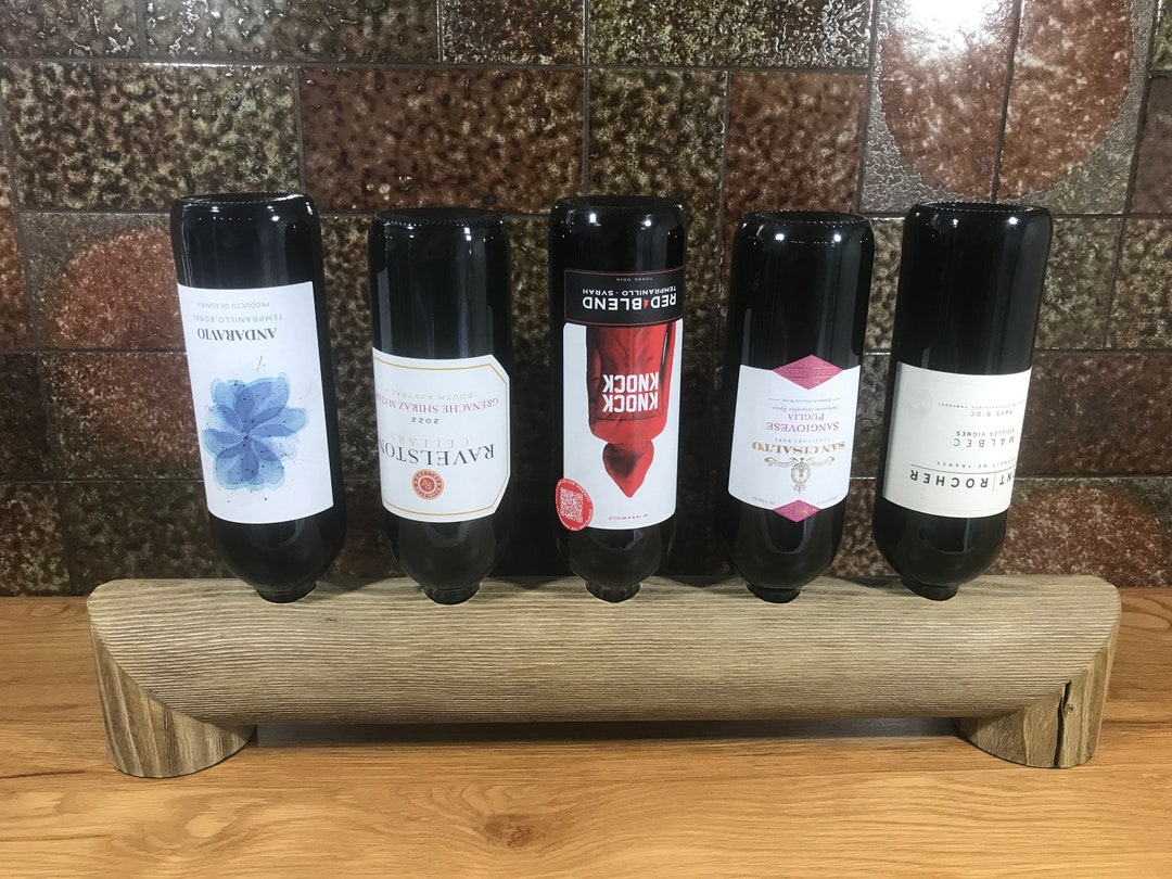 Rustic Distressed Douglas Fir 5-bottle Wine Rack – Perfect for Weddings ...