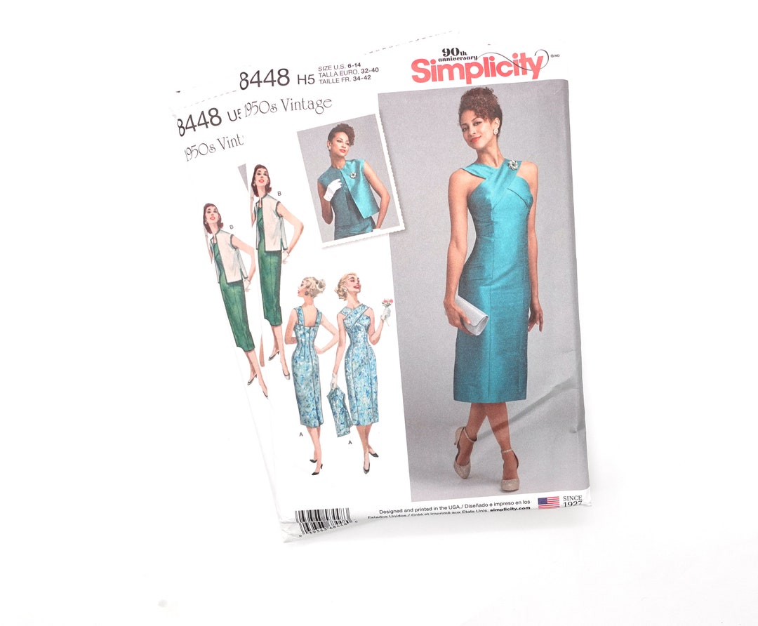 Simplicity 1950's Vintage Sewing Pattern 8448, Size 6 14, 16-24 - Etsy