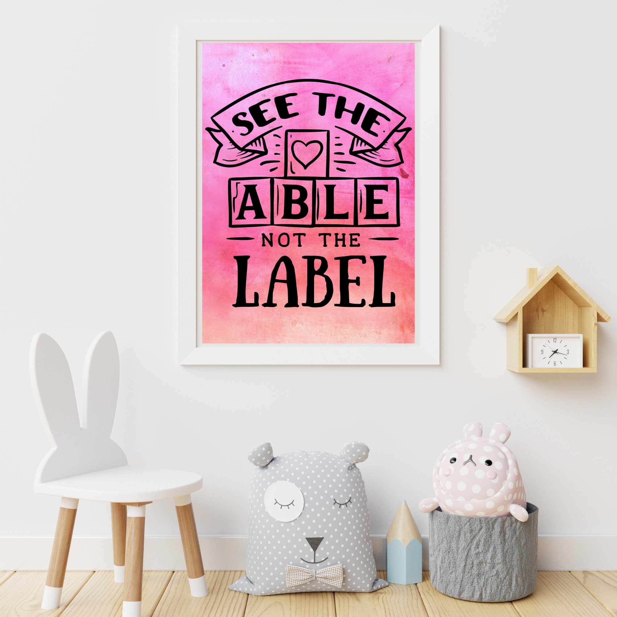 See the Able Not the Label JPEG Poster Downloads Digital - Etsy