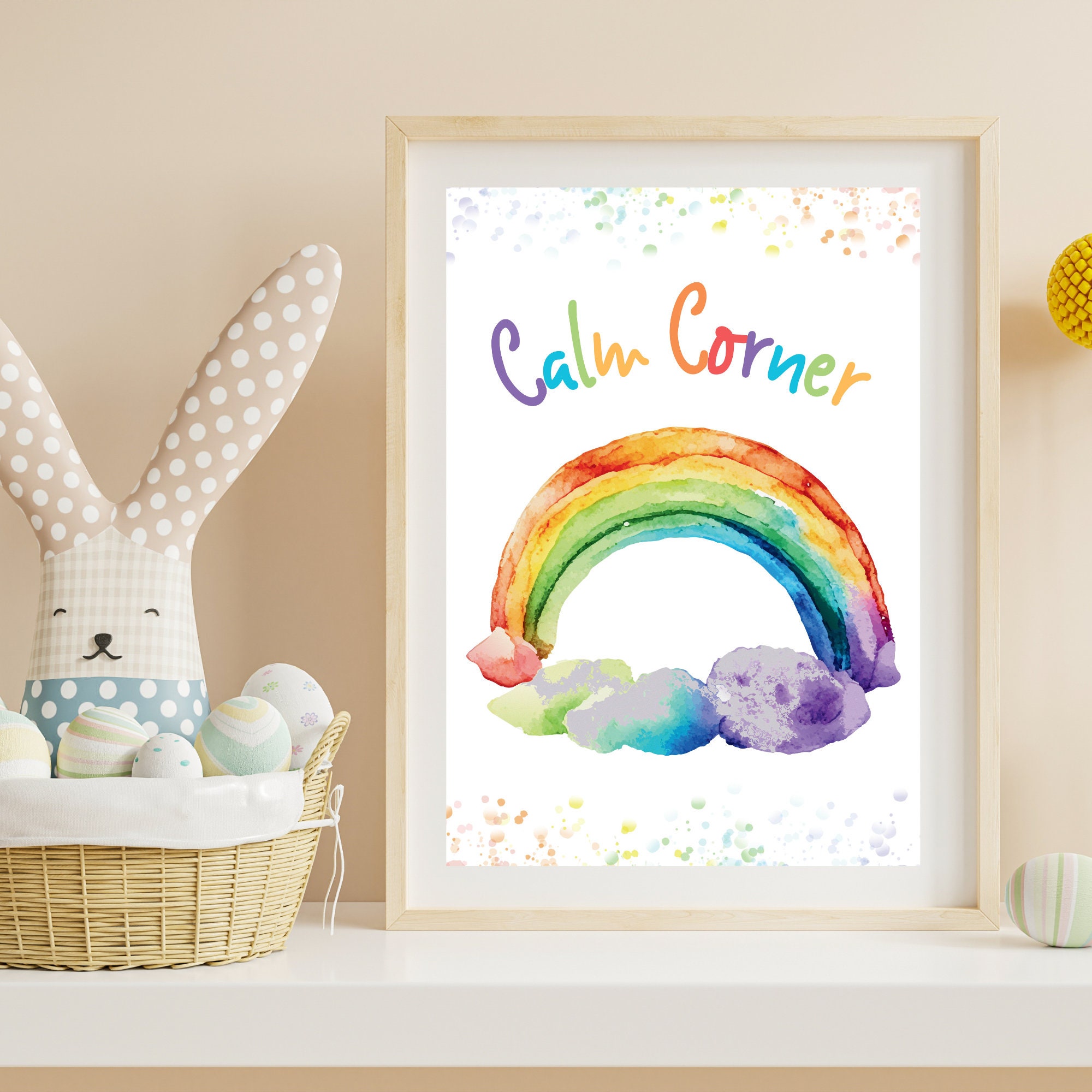 Calm Corner Rainbow Poster Classroom Poster JPEG Poster Downloads ...