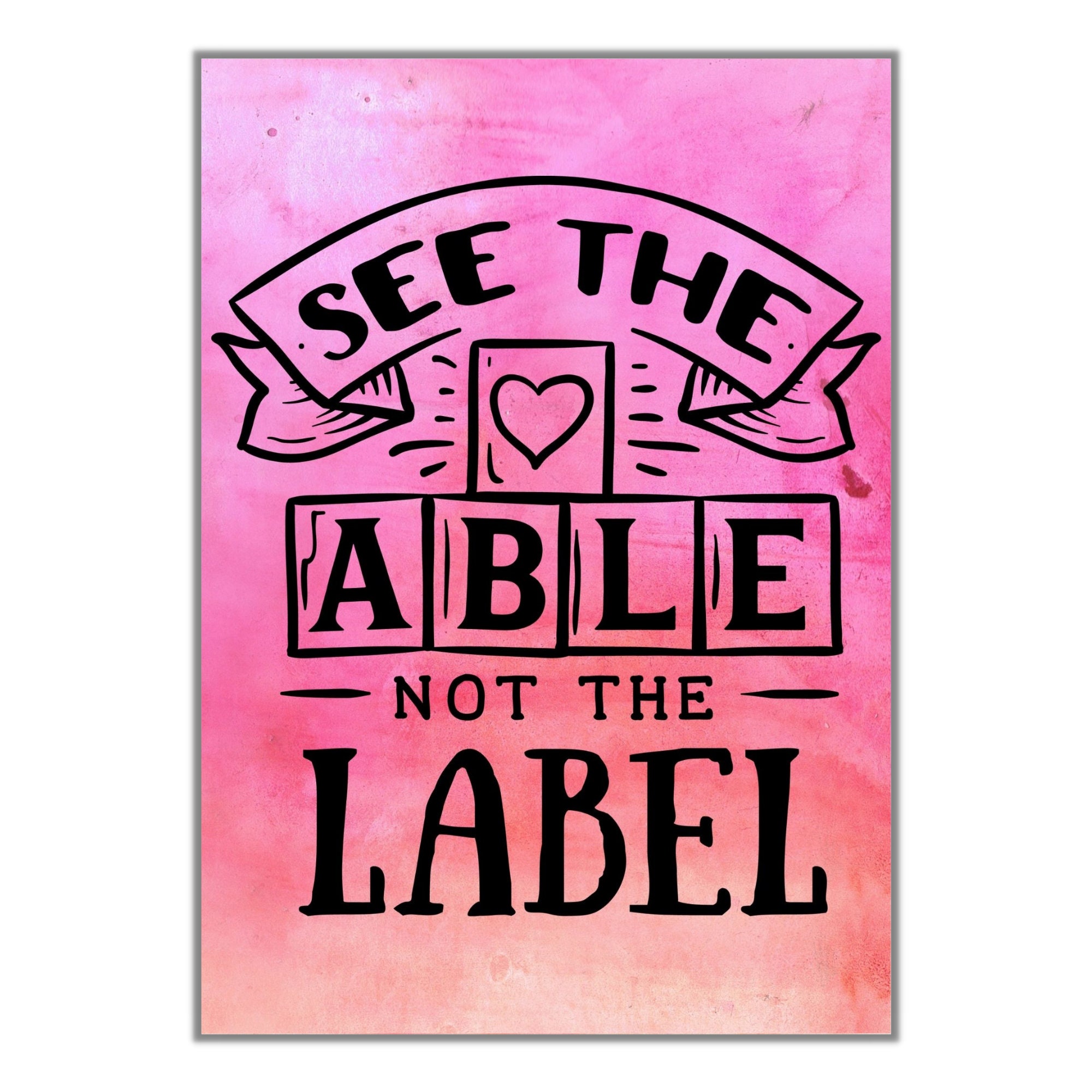 See the Able Not the Label JPEG Poster Downloads Digital - Etsy