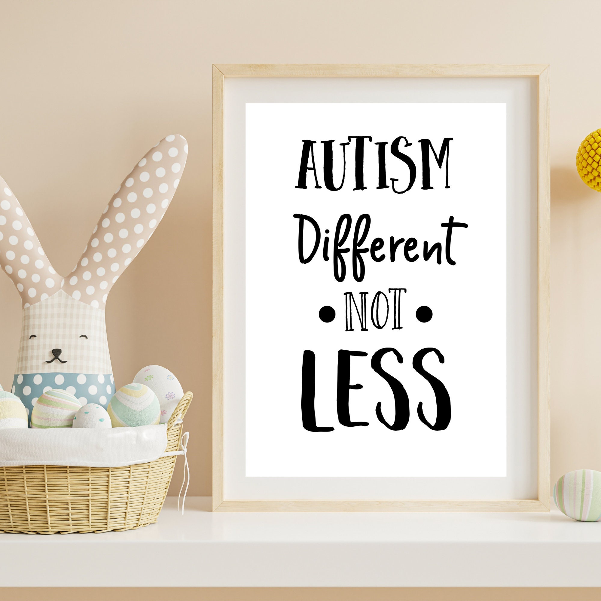 Autism Different Not Less | JPEG Poster Downloads | Autism Quote Art ...