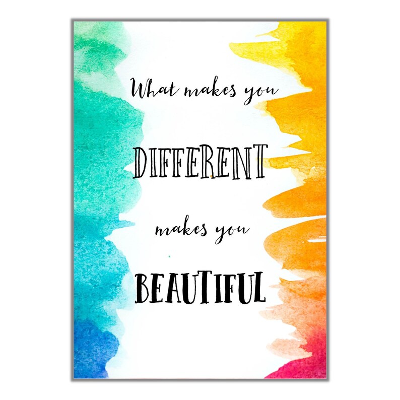 What Makes You Different Makes You Beautiful JPEG Digital - Etsy