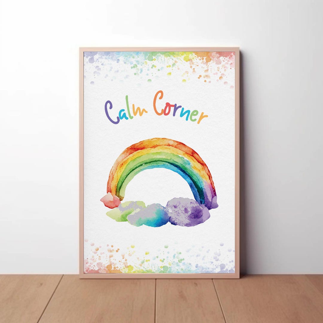 Calm Corner Rainbow Poster | Classroom Poster | JPEG Poster | Downloads ...